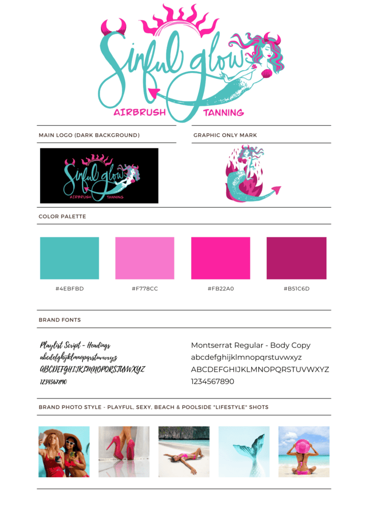 Sinful Glow Tanning Logo Design • Pulley Media